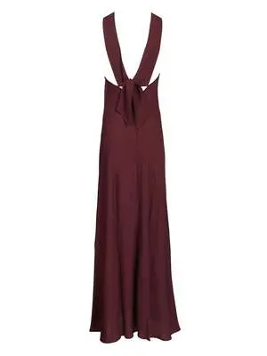 FORTE_FORTE Moroccan Crepe Halter Neck Dress With Golden Buckle