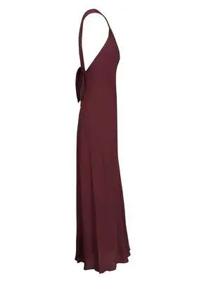 FORTE_FORTE Moroccan Crepe Halter Neck Dress With Golden Buckle