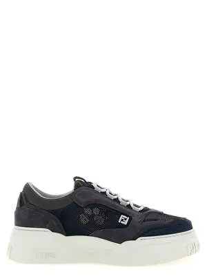 Fendi Force Jacquard Denim Sneakers - Multicolor