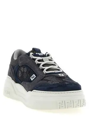 Fendi Force Jacquard Denim Sneakers - Multicolor