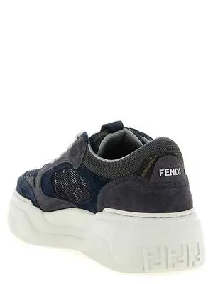 Fendi Force Jacquard Denim Sneakers - Multicolor
