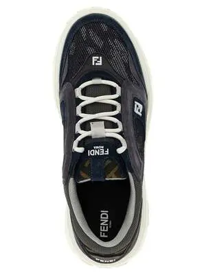 Fendi Force Jacquard Denim Sneakers - Multicolor