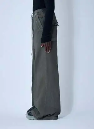Rick Owens Wide Leg Bela Pants In Cotton - Black