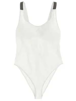 Brunello Cucinelli Precious Details' One-piece Swimsuit - White