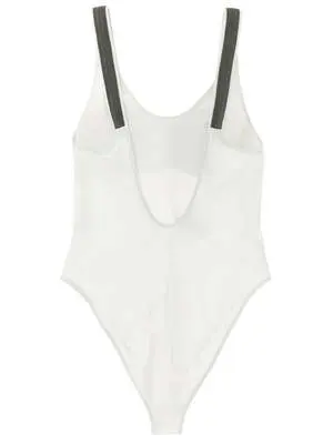Brunello Cucinelli Precious Details' One-piece Swimsuit - White