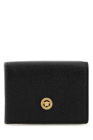 Versace Leather Medusa Biggie Wallet - Black