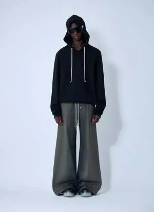 Rick Owens Cotton Hooded Sweatshirt - Black