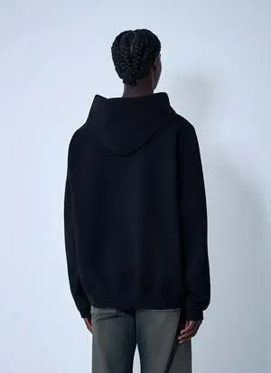 Rick Owens Cotton Hooded Sweatshirt - Black