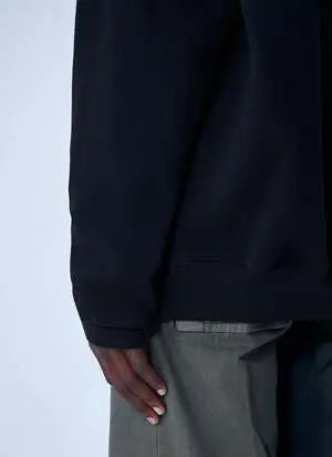Rick Owens Cotton Hooded Sweatshirt - Black