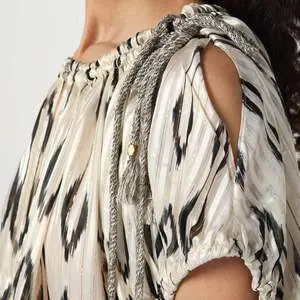Isabel Marant Étoile Geometric Print Silk Blouse