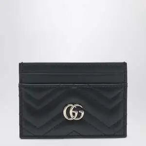 Gucci Gg Marmont Card Holder /gold - Black