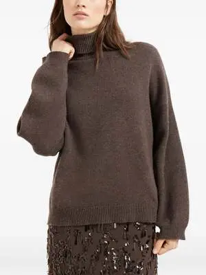 Brunello Cucinelli Cashmere Turtleneck Sweater - Brown