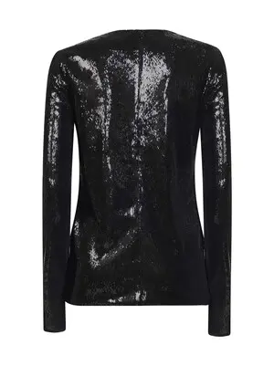TOTEME Black Sequin Long-sleeved Top - Multicolor
