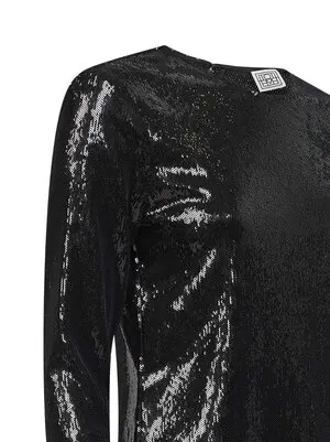 TOTEME Black Sequin Long-sleeved Top - Multicolor
