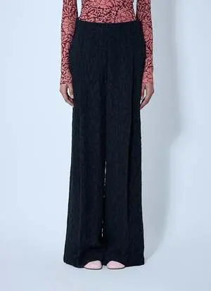 Dries Van Noten Pila Textured Wide-leg Pants - Black
