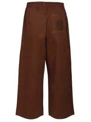 Loewe Cotton Drawstring Cropped Trousers
