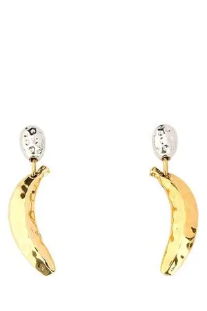 Chloé Two-tone Metal Banana Dangle Earrings - Multicolor