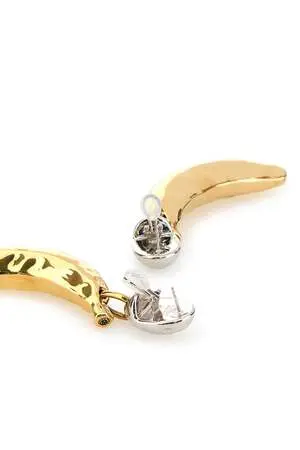 Chloé Two-tone Metal Banana Dangle Earrings - Multicolor
