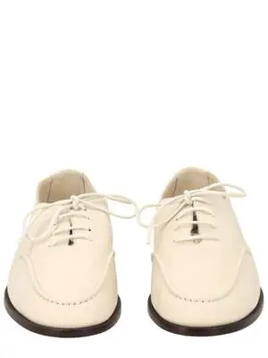 Hereu Lambskin Moccasin Shoes - Cream