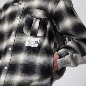 Mihara Yasuhiro Reversible Shirt Jacket In /white French Terry