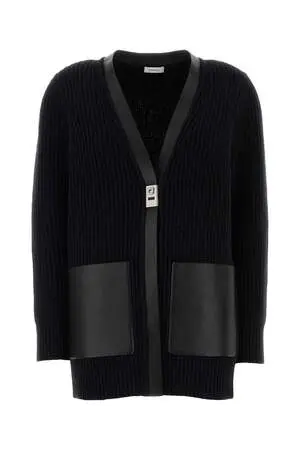 FERRAGAMO Wool Cardigan - Black