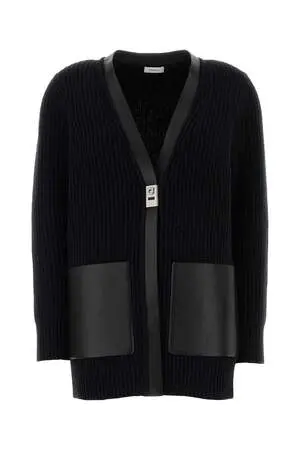FERRAGAMO Wool Cardigan - Black