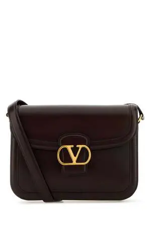 Valentino Garavani Dark Leather Shoulder Bag - Brown