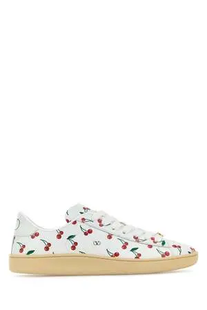 Valentino Garavani Calf Leather Printed Sneakers - Multicolor