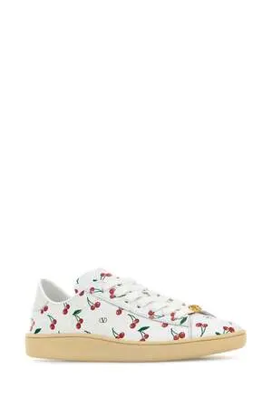 Valentino Garavani Calf Leather Printed Sneakers - Multicolor
