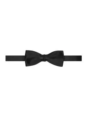 Saint Laurent Black Silk Bow Tie - Multicolor