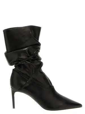 Rene Caovilla Rhinestone Nappa Ankle Boots