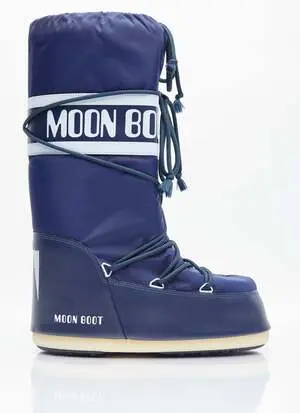 Moon Boot Icon Nylon Lace-up Boots - Blue