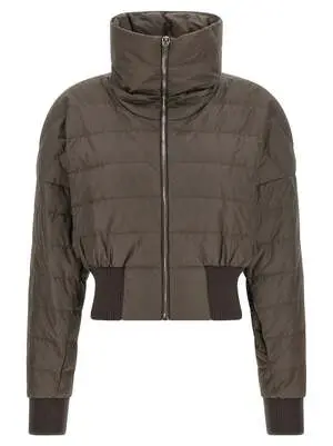 Rick Owens Moncler + Cropped Down Jacket - Gray