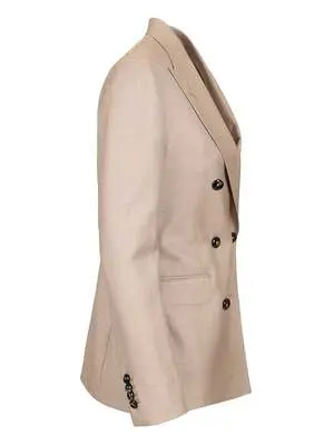 Tagliatore Double-breasted Peak Lapel Blazer - Gray
