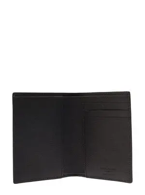 Saint Laurent Cardholder 'grain De Poudre' With Logo Embossed In Leather For - Black