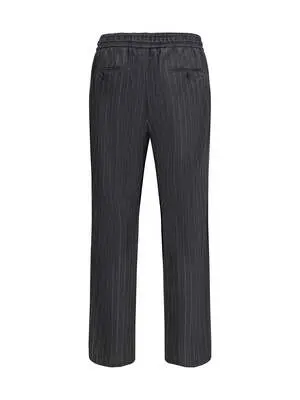 Dolce & Gabbana Wool Pinstriped Trousers - Gray