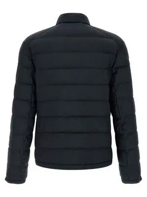 Moncler Selves' Down Jacket With Stand Collar And Logo Patch