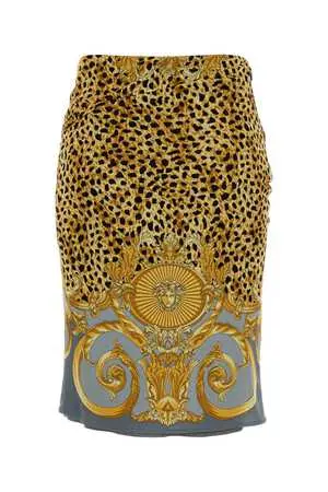 Versace Printed Jersey Skirt