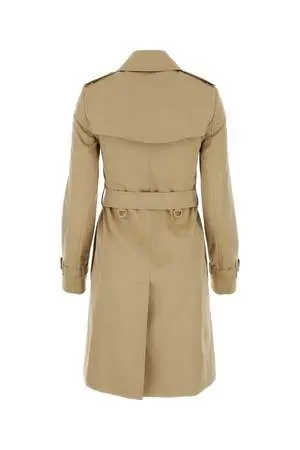Burberry Beige Gabardine Heritage Chelsea Trench Coat - Brown