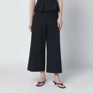 Simkhai Kallin Cropped Wide Leg Trousers - Black