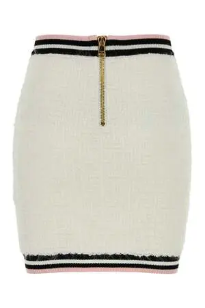 Balmain Textured Knit Mini Skirt