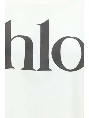 Chloé Cropped T-shirt With Monogram Detail