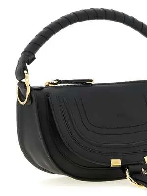 Chloé Marcie' Mini Shoulder Bag In Smooth Calf Leather - Black