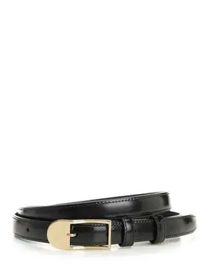 Celine Taurillon Leather Belt - Black