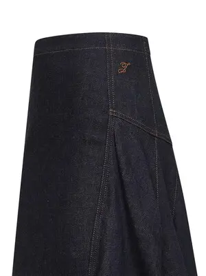 Jacquemus Denim Midi Skirt - Multicolor