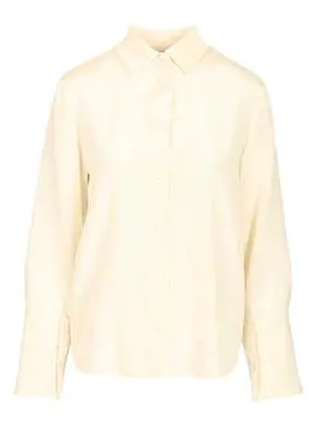 Max Mara Oversized Stretch Silk Shirt - White