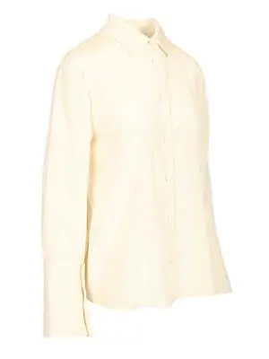 Max Mara Oversized Stretch Silk Shirt - White