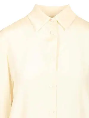 Max Mara Oversized Stretch Silk Shirt - White