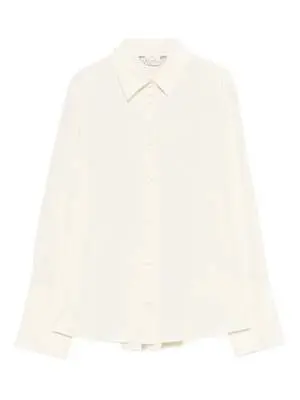 Max Mara Oversized Stretch Silk Shirt - White