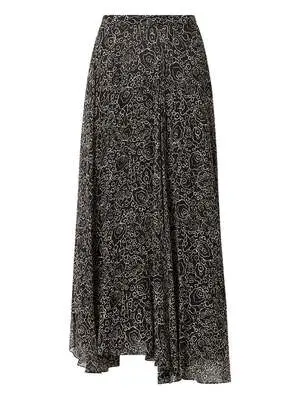 Isabel Marant Étoile Printed Muslin Skirt - Black